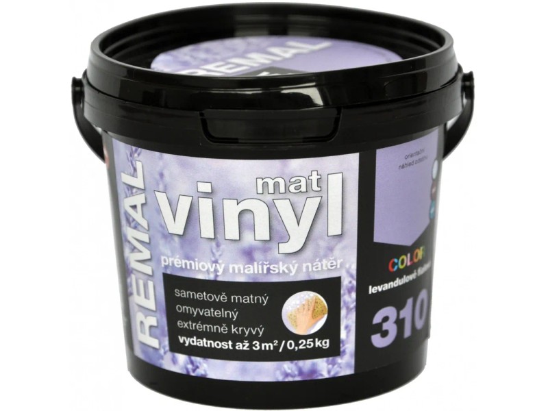 REMAL Vinyl COLOR Mat Prémiový malířský nátěr 310 levandulově fialová ...