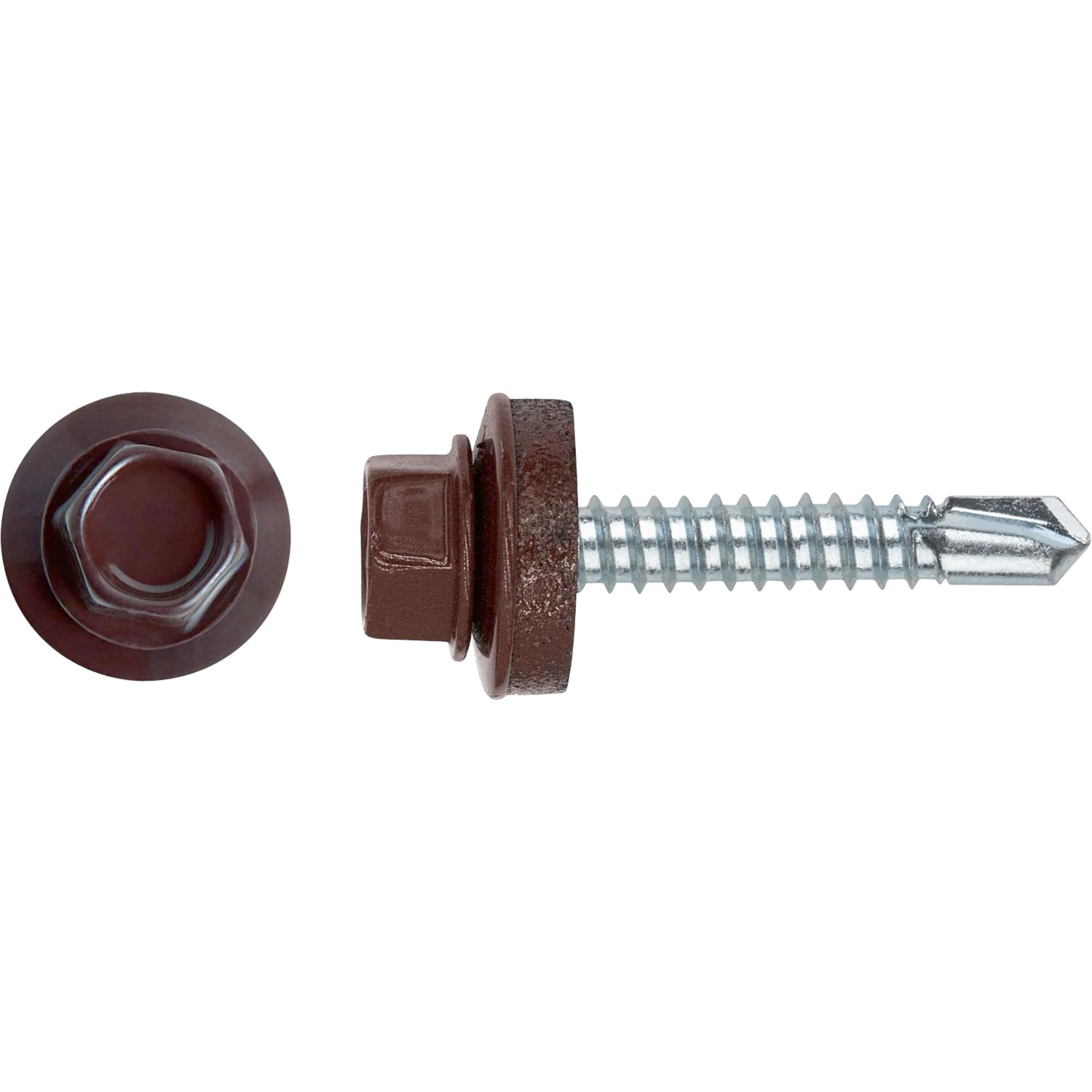 Farmářský vrut se šestihrannou hlavou pr. 8 mm pozink. hnědý 4,8x35 mm ...