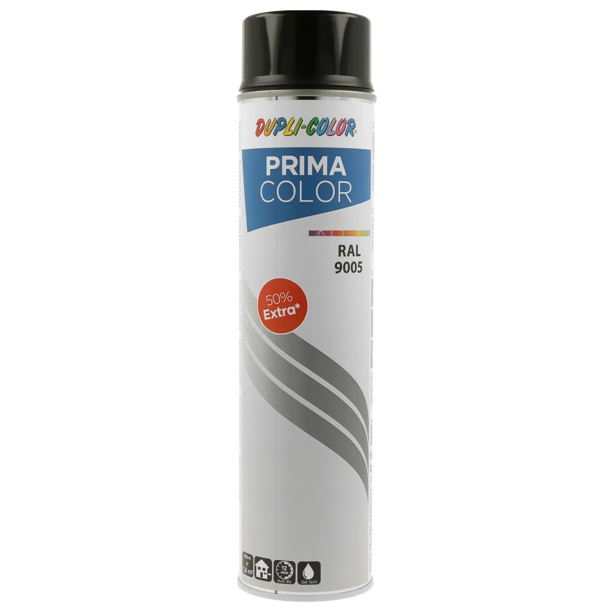 DUPLI-COLOR Uni lak ve spreji PRIMA COLOR RAL 9005 černá lesklá 600 ml ...