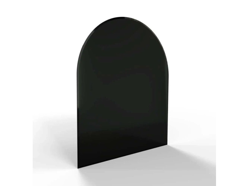 HS Flamingo Sklo pod kamna oblouk R500, černé, 1000 x 1200 x 6 mm