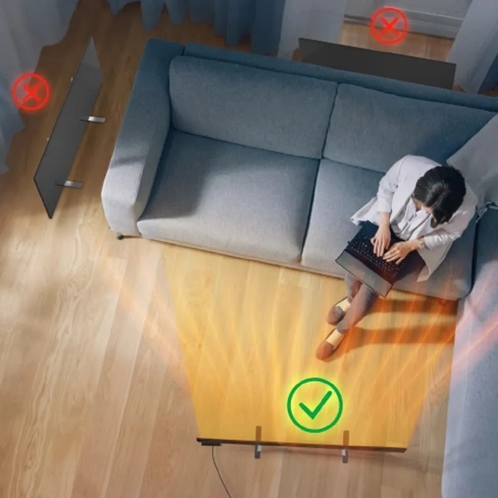 AENO Smart topení Premium Eco GH2s infrared + konvekce, 700W, černá