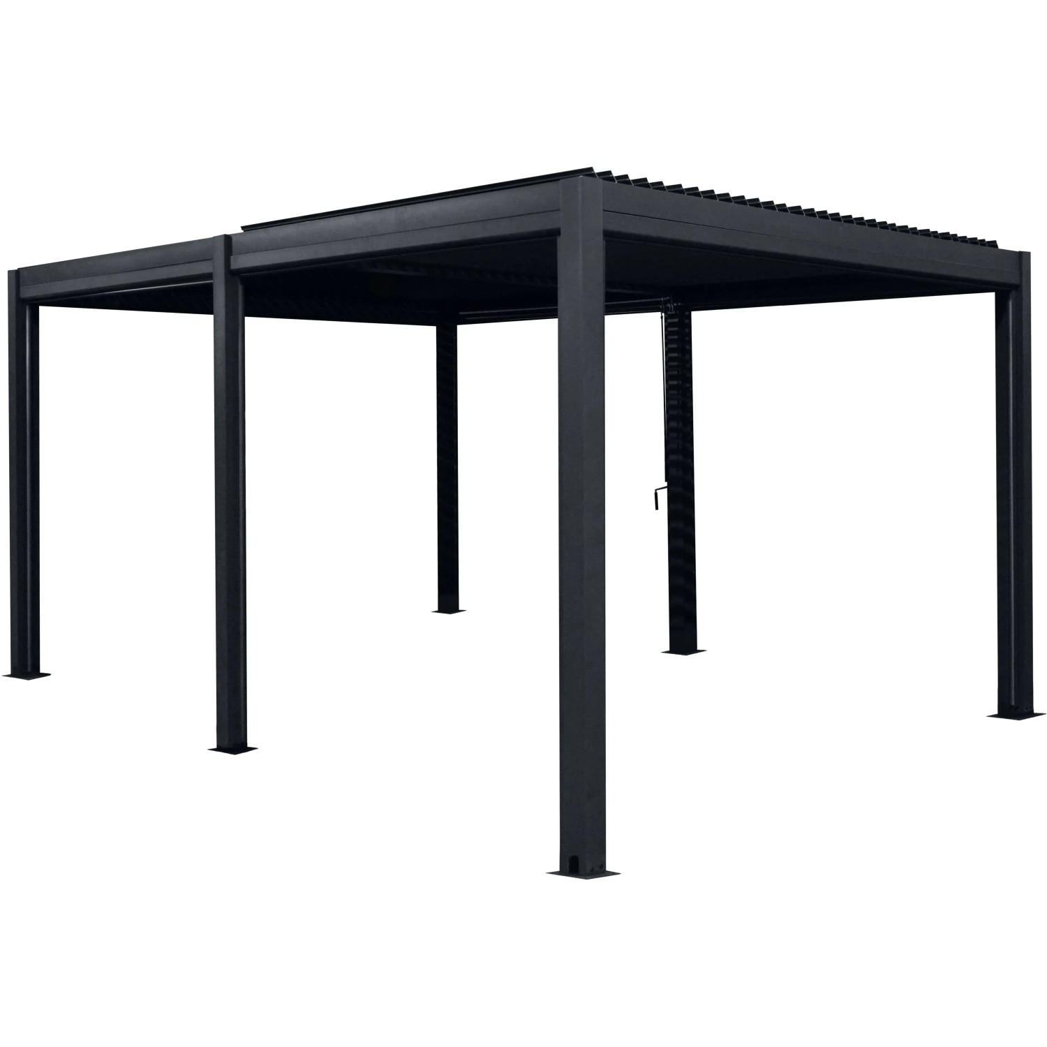 Floraworld Pergola s manuálními lamelami, antracit, 400 x 300 cm