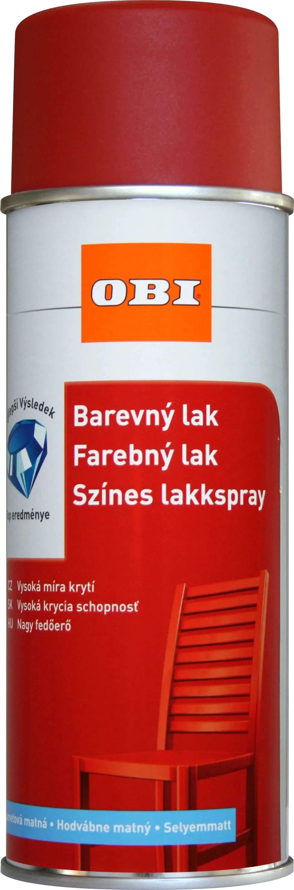 OBI Lak ve spreji hedvábně matný RAL 3000 ohnivě červená 400 ml ...