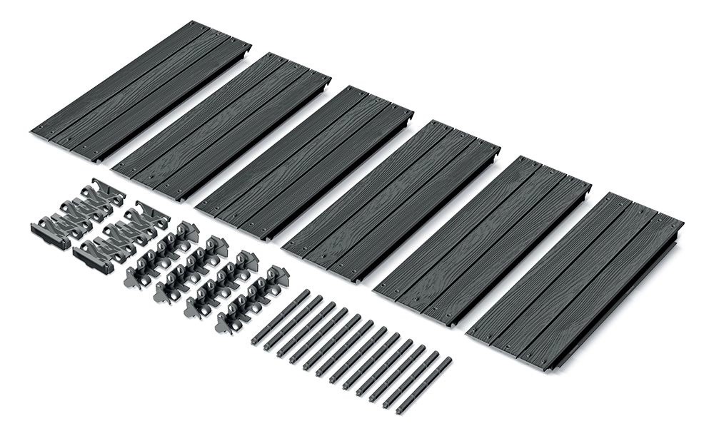 Prosperplast Vyvýšený záhon BASE WOODY cihlový 75,6 x 75,6 x 25 cm ...