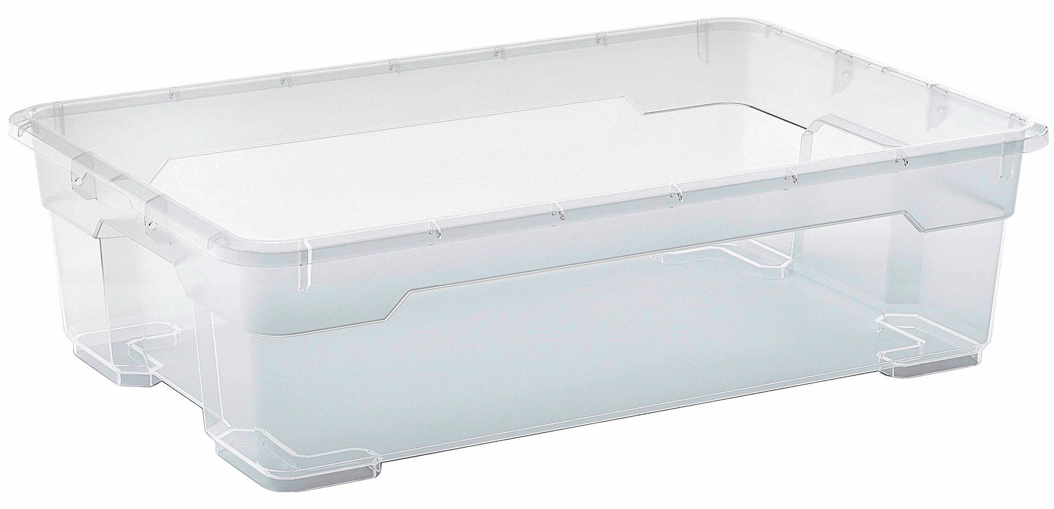 OBI Univerzální úložný box Santos M, transparentní, 16 x 38 x 56,5 cm ...