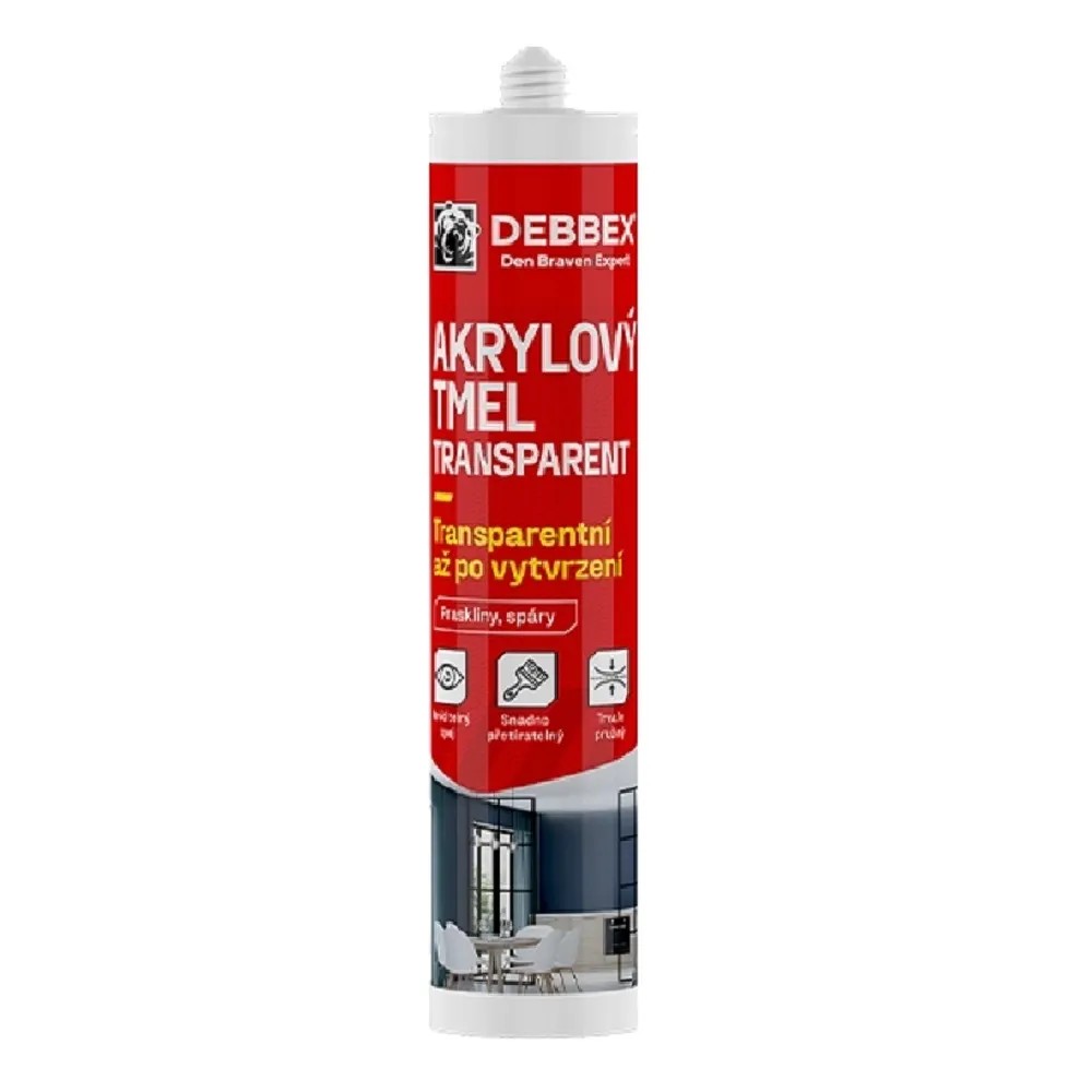 DEBBEX Akrylový tmel TRANSPARENT, 280 ml