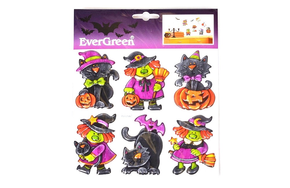 Okenní dekorace Halloween čarodějnice 230 x 185 mm koupit v OBI