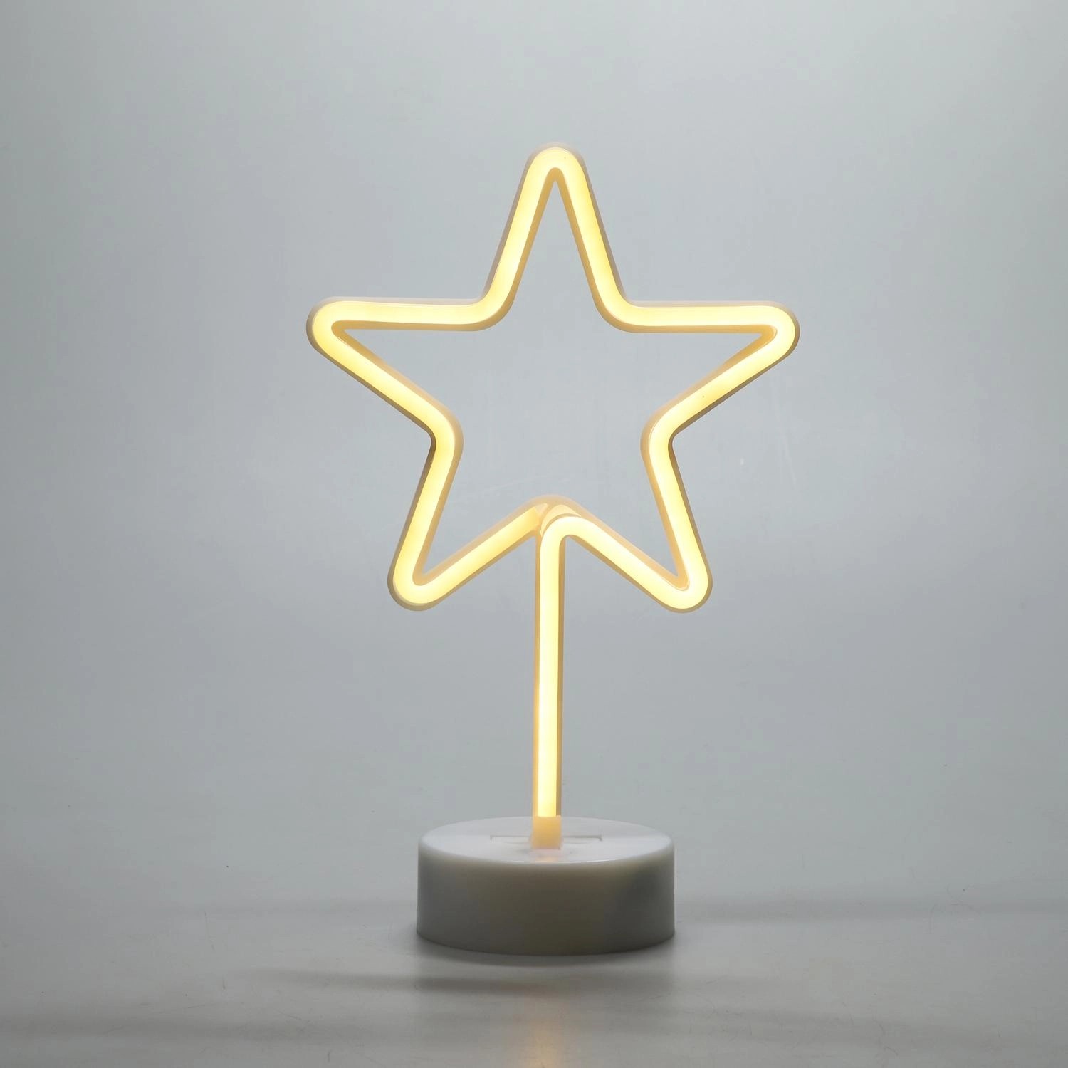 LED vánoční dekorace - hvězda LED teplá bílá neonová, IP20, 29,5 x 20 x ...
