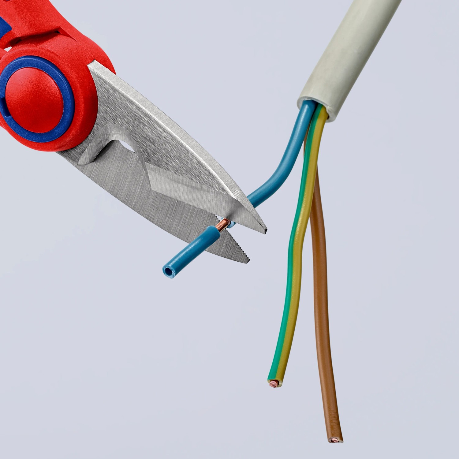Knipex Elektrikářské nůžky, vícesložkové návleky se skelným vláknem, 160 mm