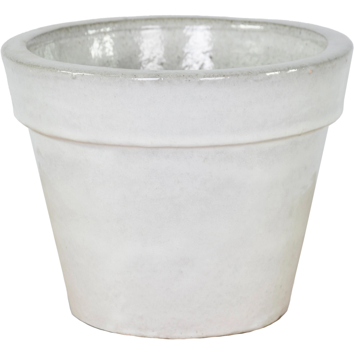 Mega Collections Květináč Glazed Basic Pot bílá pr. 47 x 39 cm nakoupit ...