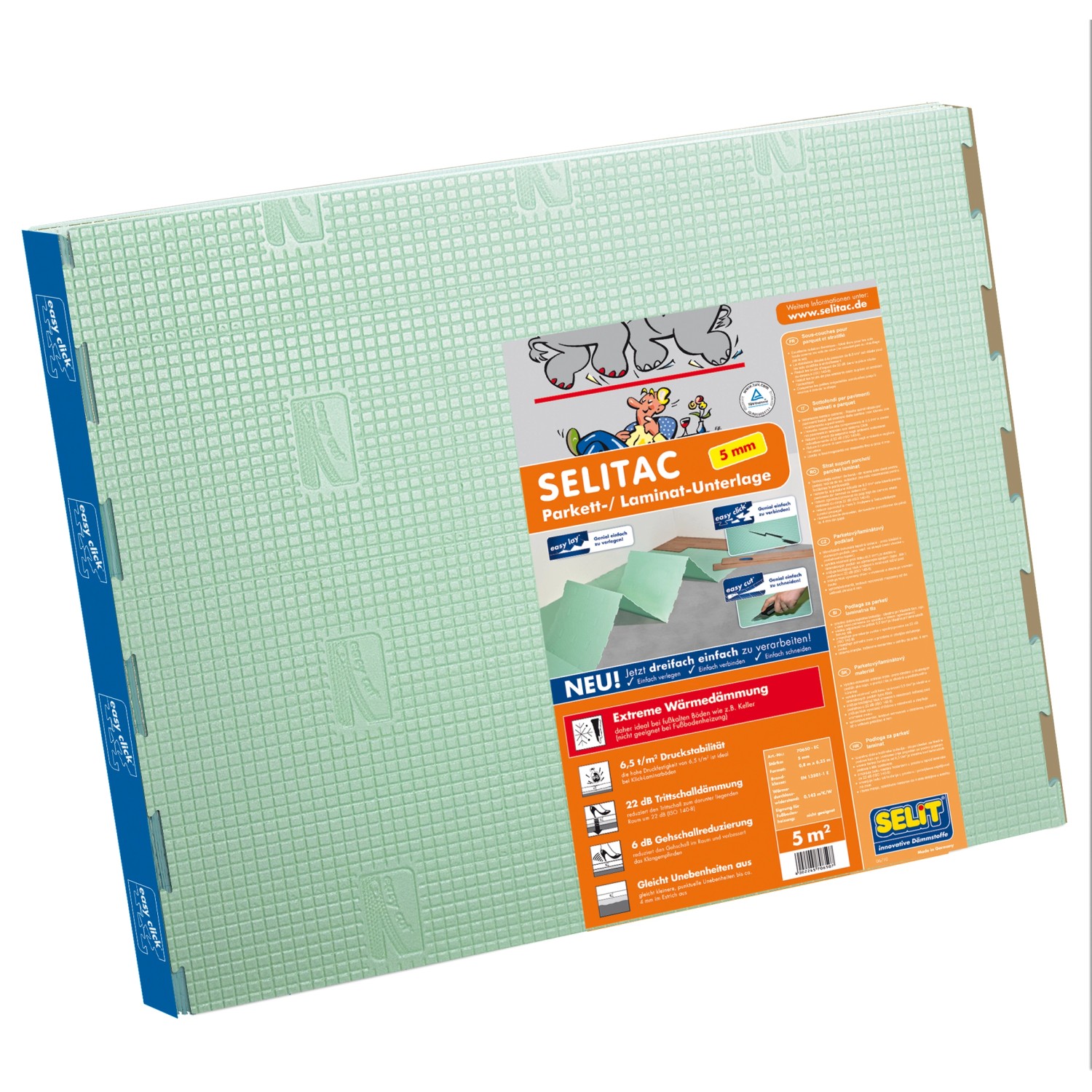 Selit Izolační podložka pod podlahy Selitac 0,8 x 6,25 m, tl. 5 mm ...