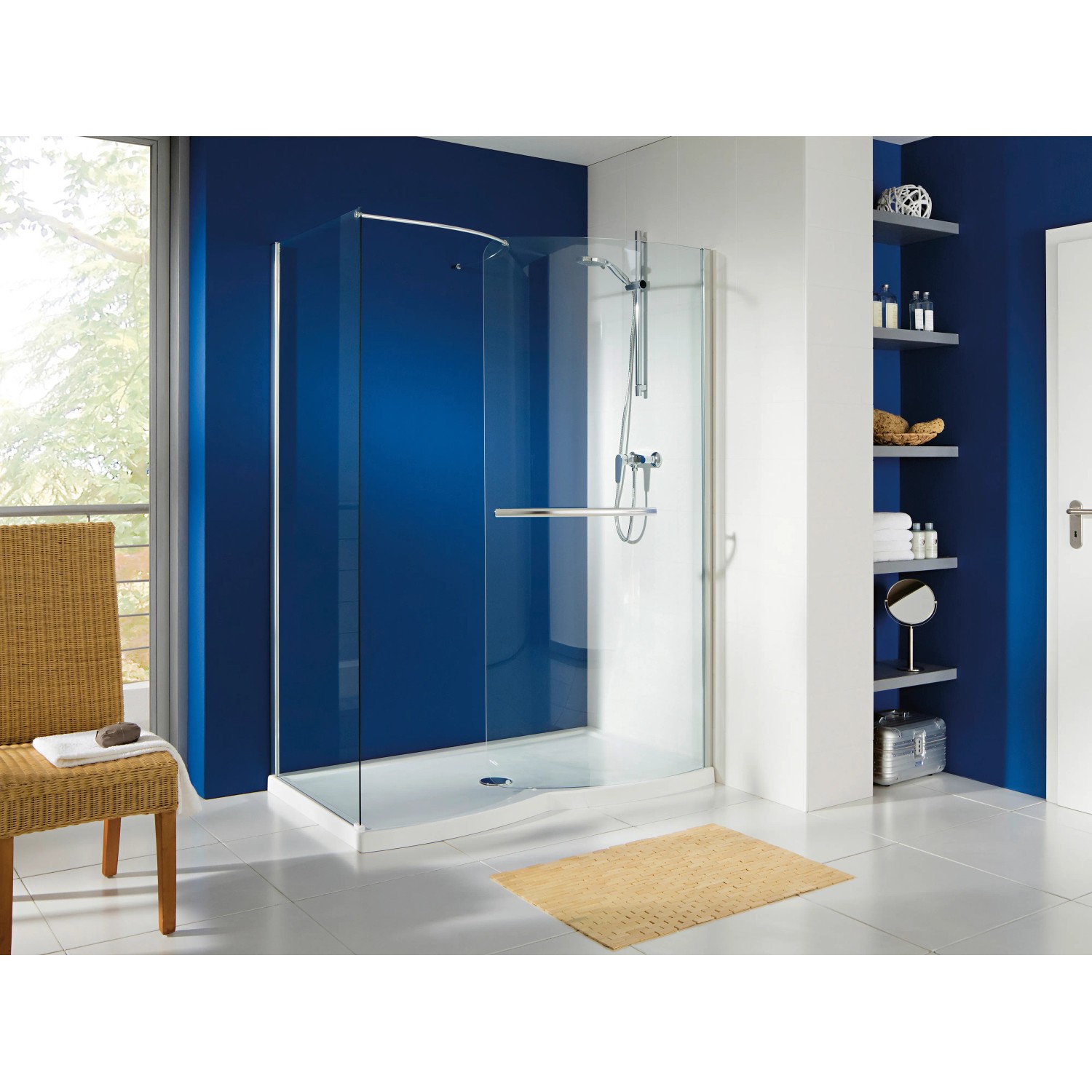 OBI Sprcha Walk-In Caldaro chrom 145 cm x 90 cm koupit v OBI