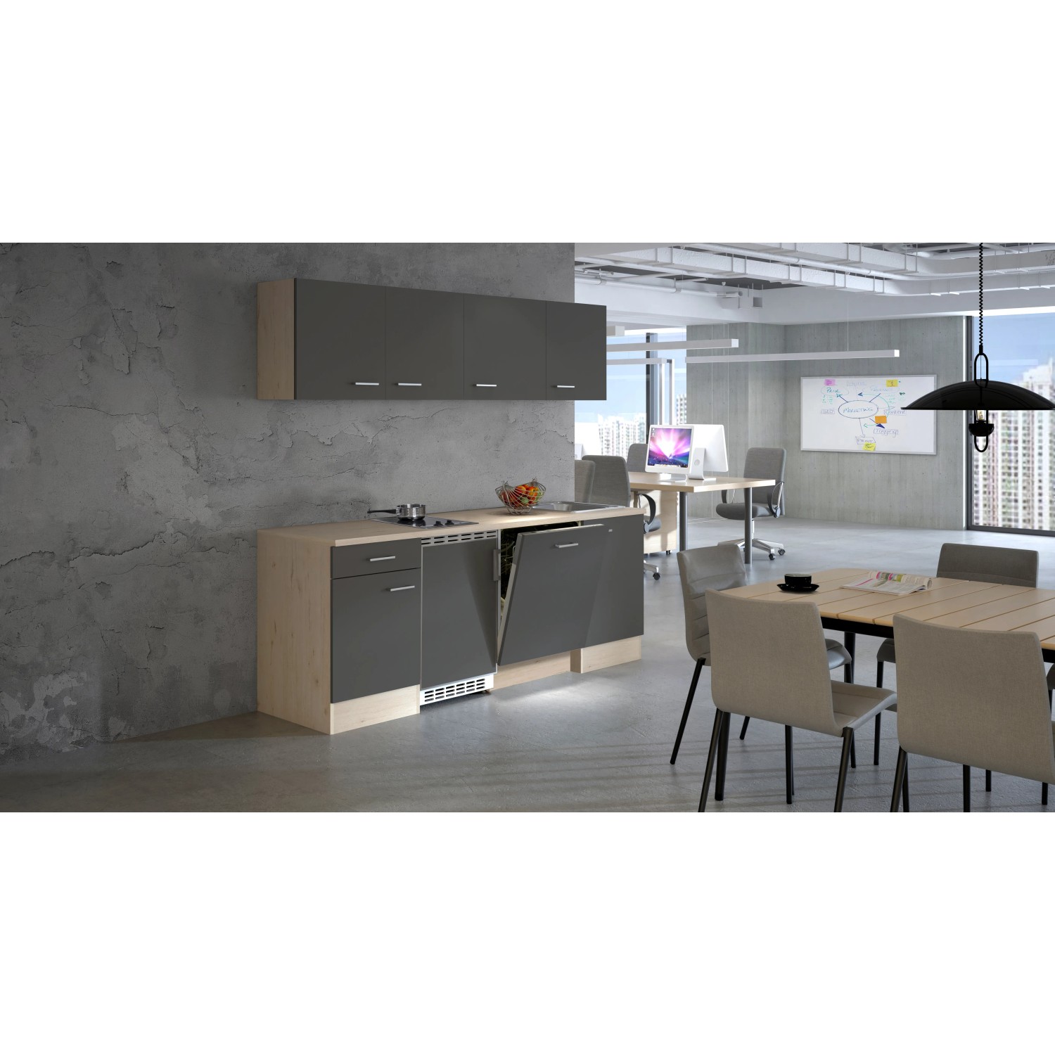 Flex-Well Kuchyně Morena 210 cm/typ 7 - lednice/varná deska/myčka nakoupit u OBI