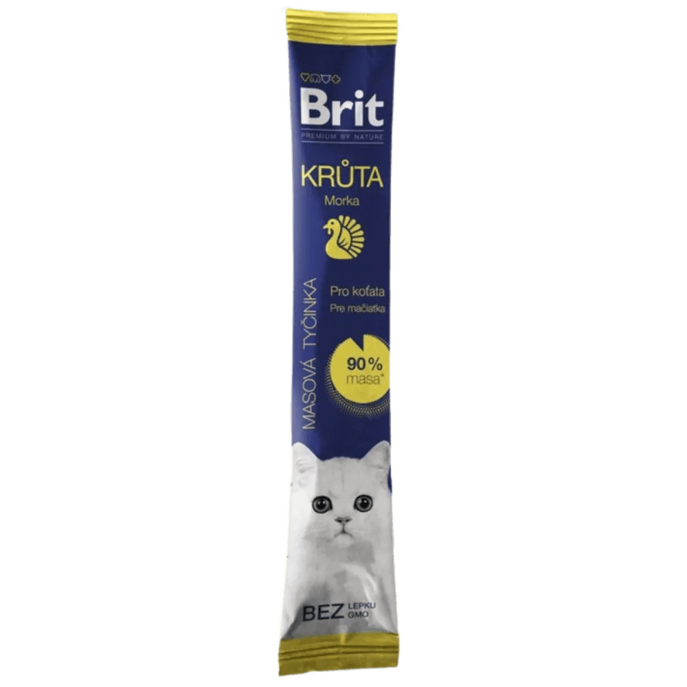 Brit Pamlsek pro koťata Premium by Nature Cat Meaty Stick Kitten Turkey ...