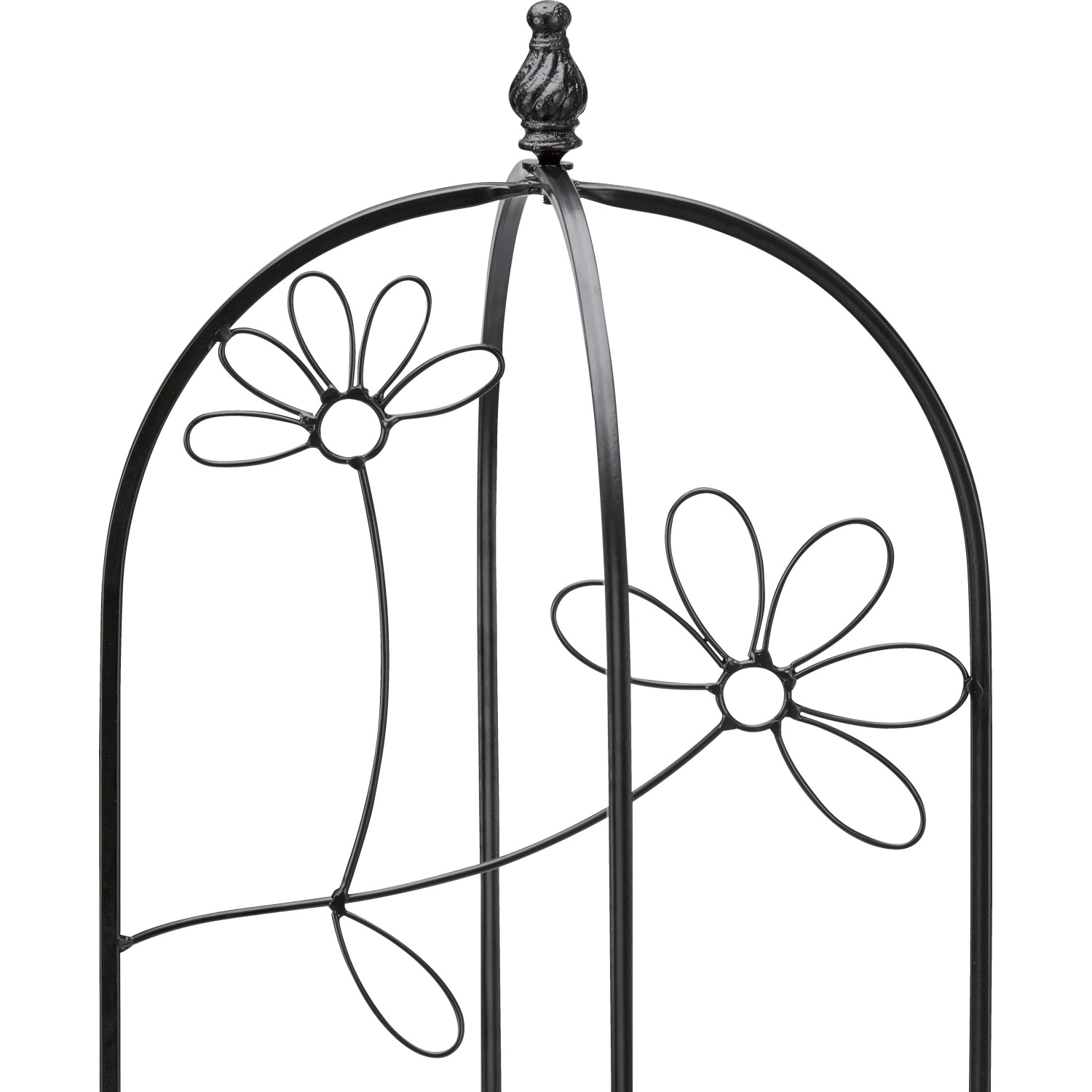 Kovová skládací opora pro popínavé rostliny, květiny, černá, 26 x 26 x ...
