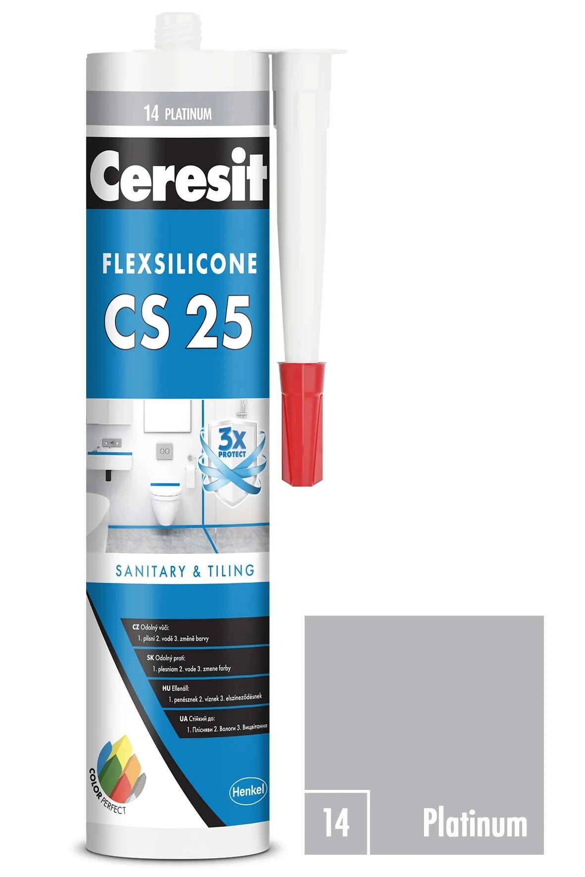 CERESIT CS 25 Sanitární silikon 14 Platinum 280 ml