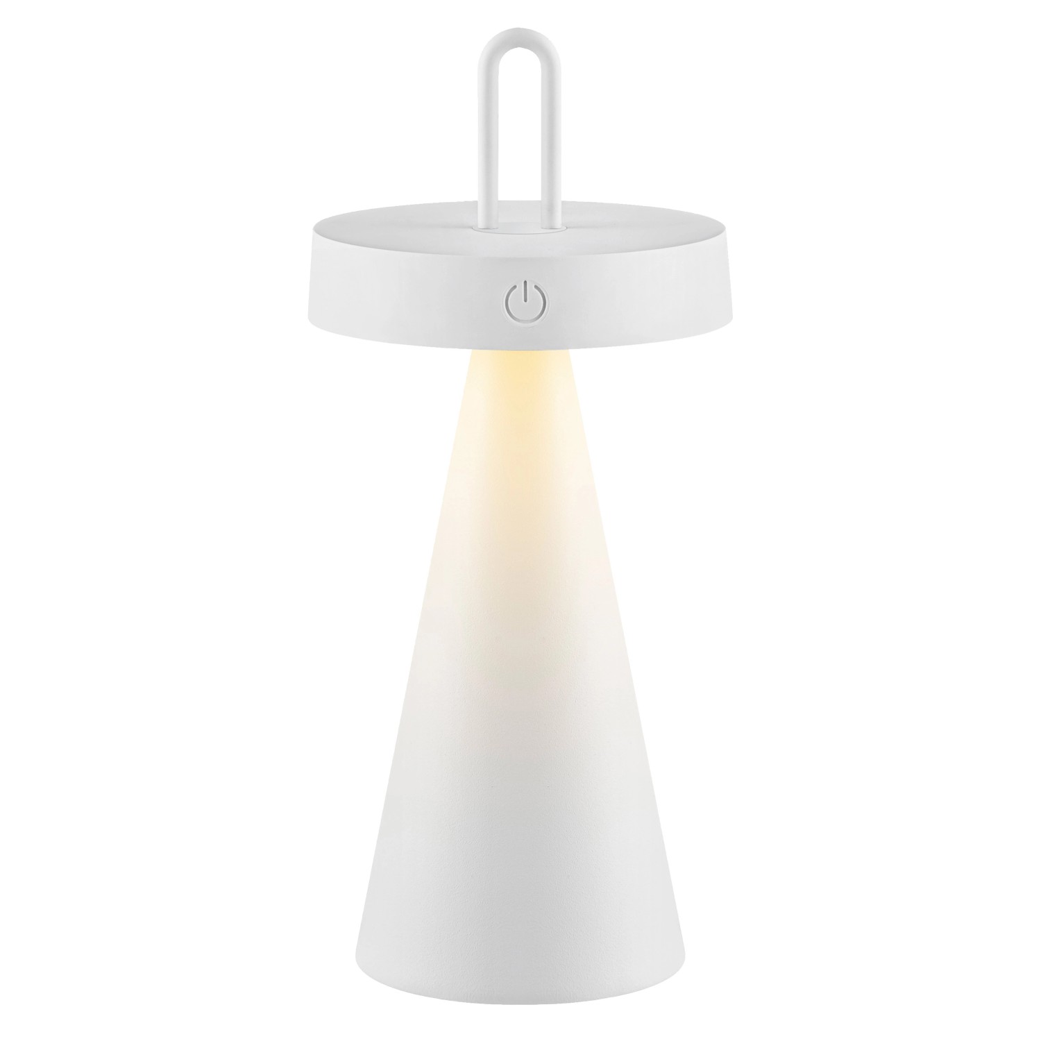 Just Light. Nabíjecí stolní LED lampa Alwa IP44 bílá pr. 12,8 x 28,9 cm ...