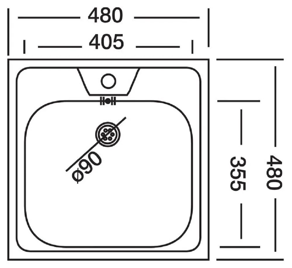 Alveus Nerezový dřez Allux 70, 48 x 48 cm nakoupit u OBI