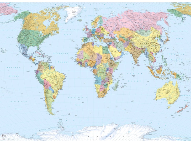 Komar Papírová fototapeta World Map 270 x 188 cm