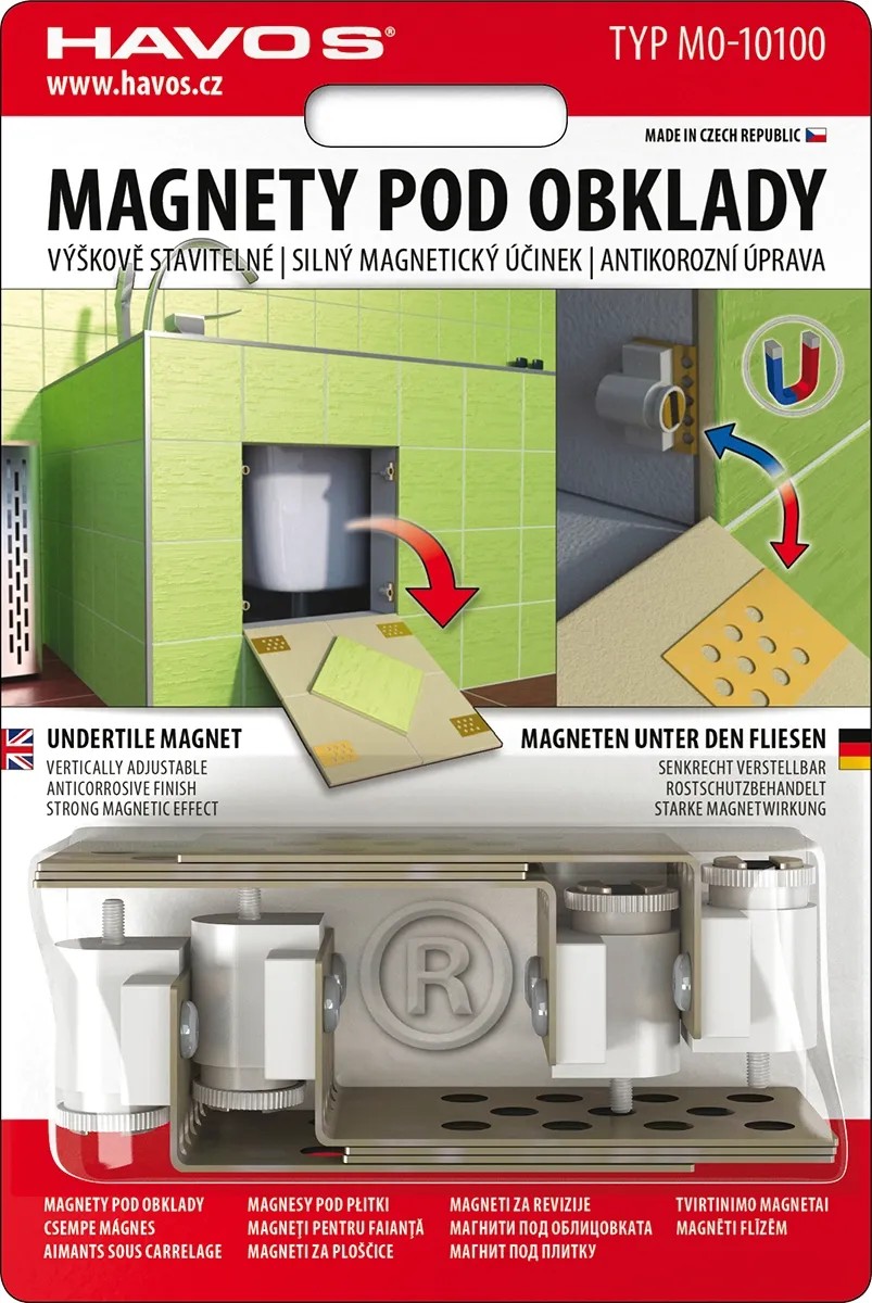 Výškově stavitelné magnety pod obklad, 4 ks nakoupit u OBI
