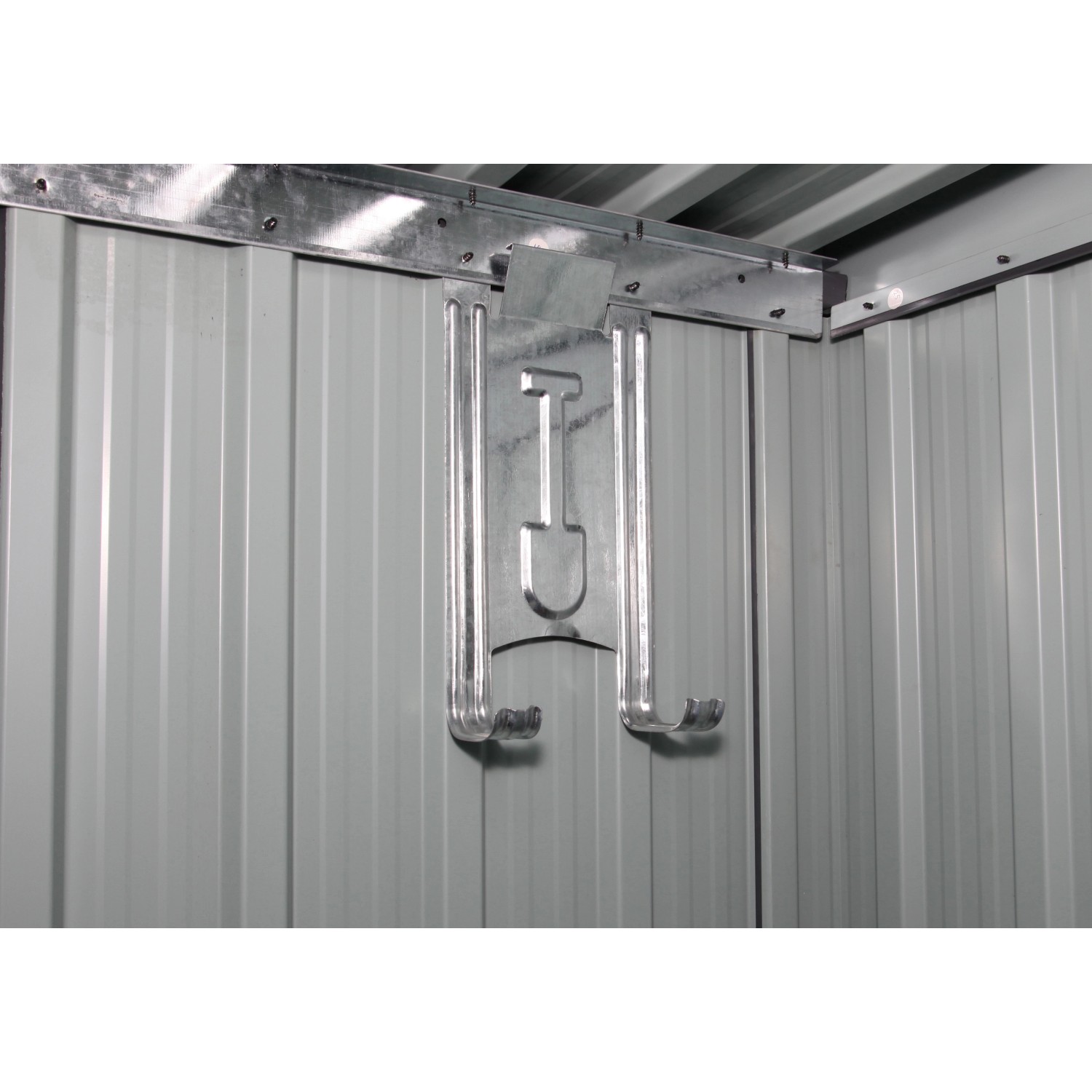 Floraworld Plechový zahradní domek, plochá střecha, antracitová, 98 x ...