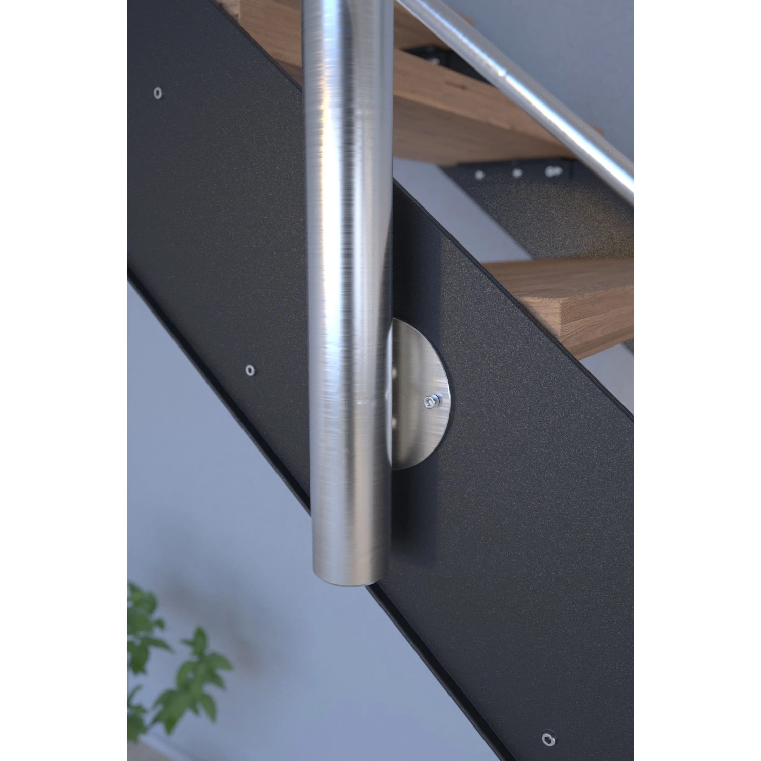 StarWood Kovové schody Kos 10 st. dub rustik přír. 107 cm design. zábr ...