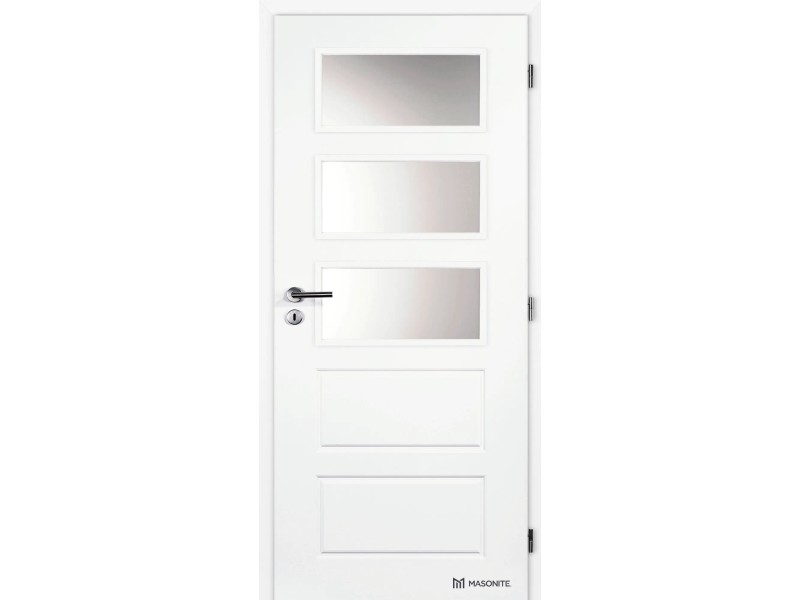 Doornite Dveře profilované Oregon sklo, bílé, 80 L koupit v OBI