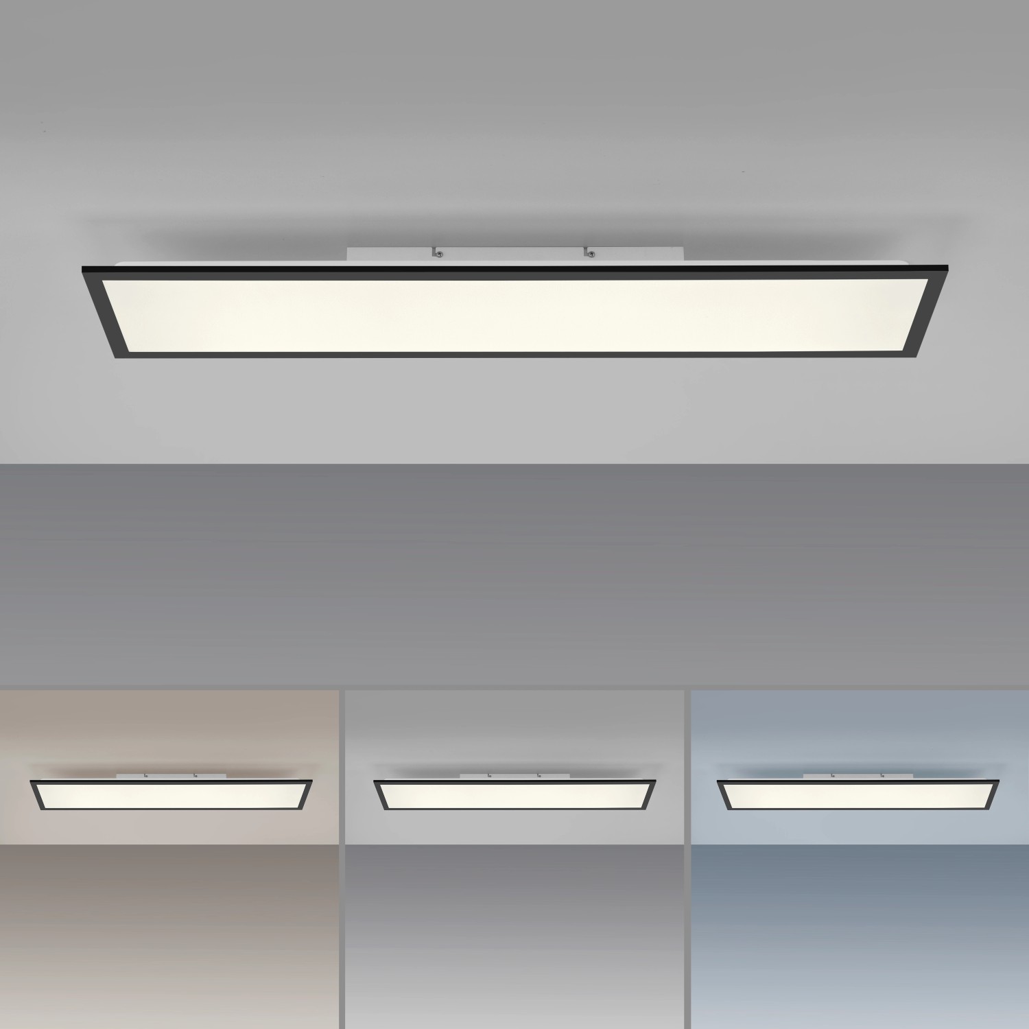 JUST LIGHT. LED panel FLAT 20 W, 1800 lm, 2700-5000 K černý, 6,5 x 100 ...