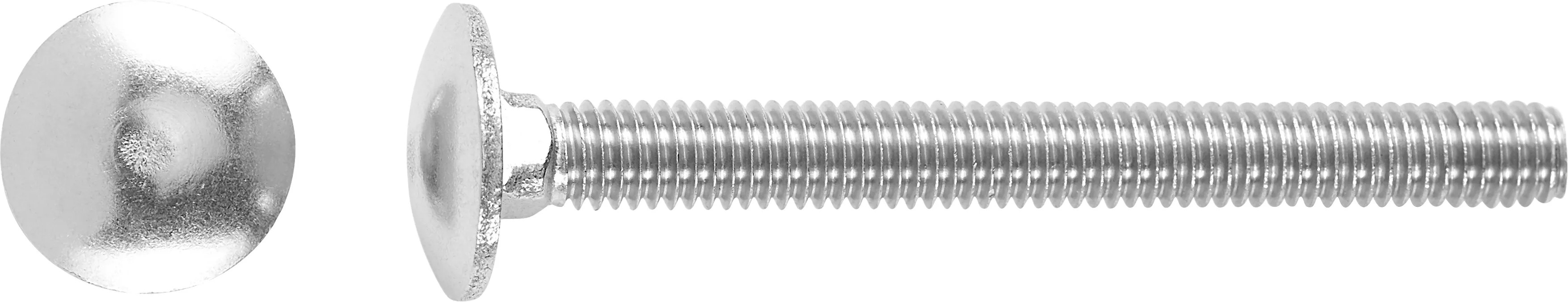 Vratový šroub M6 x 30 mm plný závit ocel A2, 50 ks