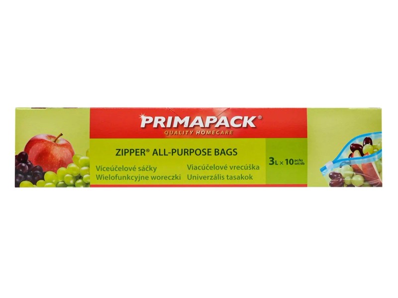 PrimaPack Zipper Víceúčelové sáčky 3 l, 10 ks koupit v OBI