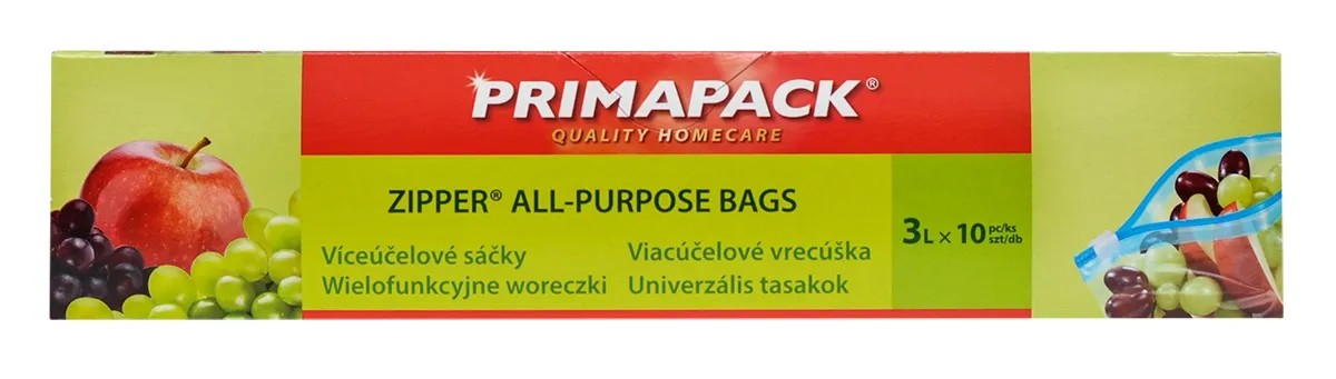 PrimaPack Zipper Víceúčelové sáčky 3 l, 10 ks koupit v OBI