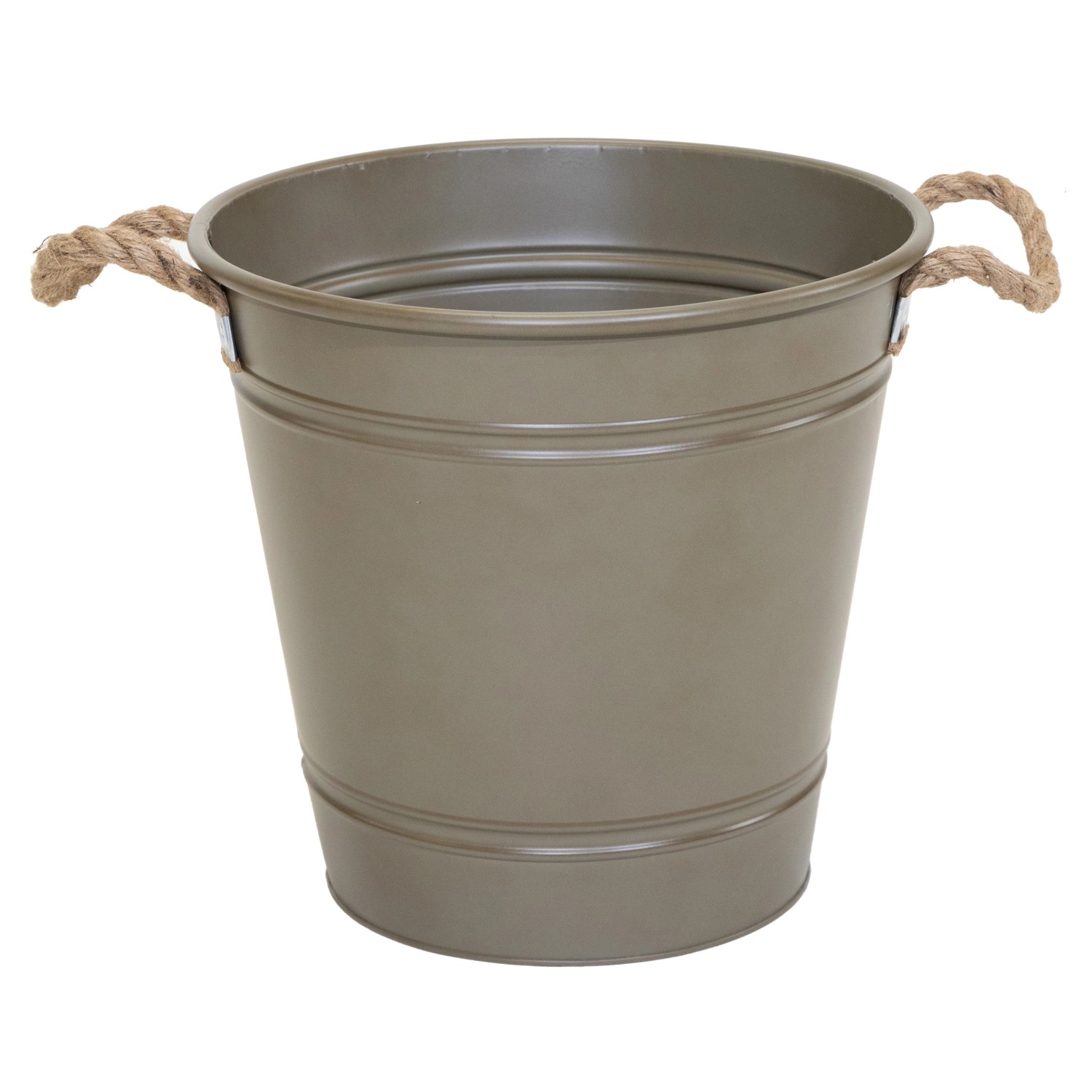 Mega Collections Květináč Beat Bucket zinkový olivově šedý 33 x 35 x 35 ...