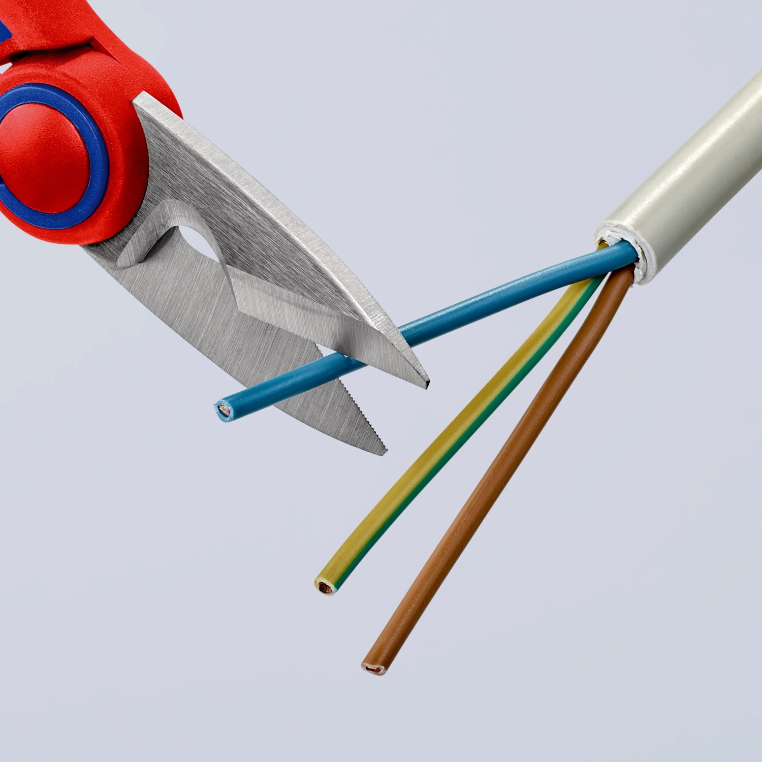 Knipex Elektrikářské nůžky, vícesložkové návleky se skelným vláknem, 160 mm