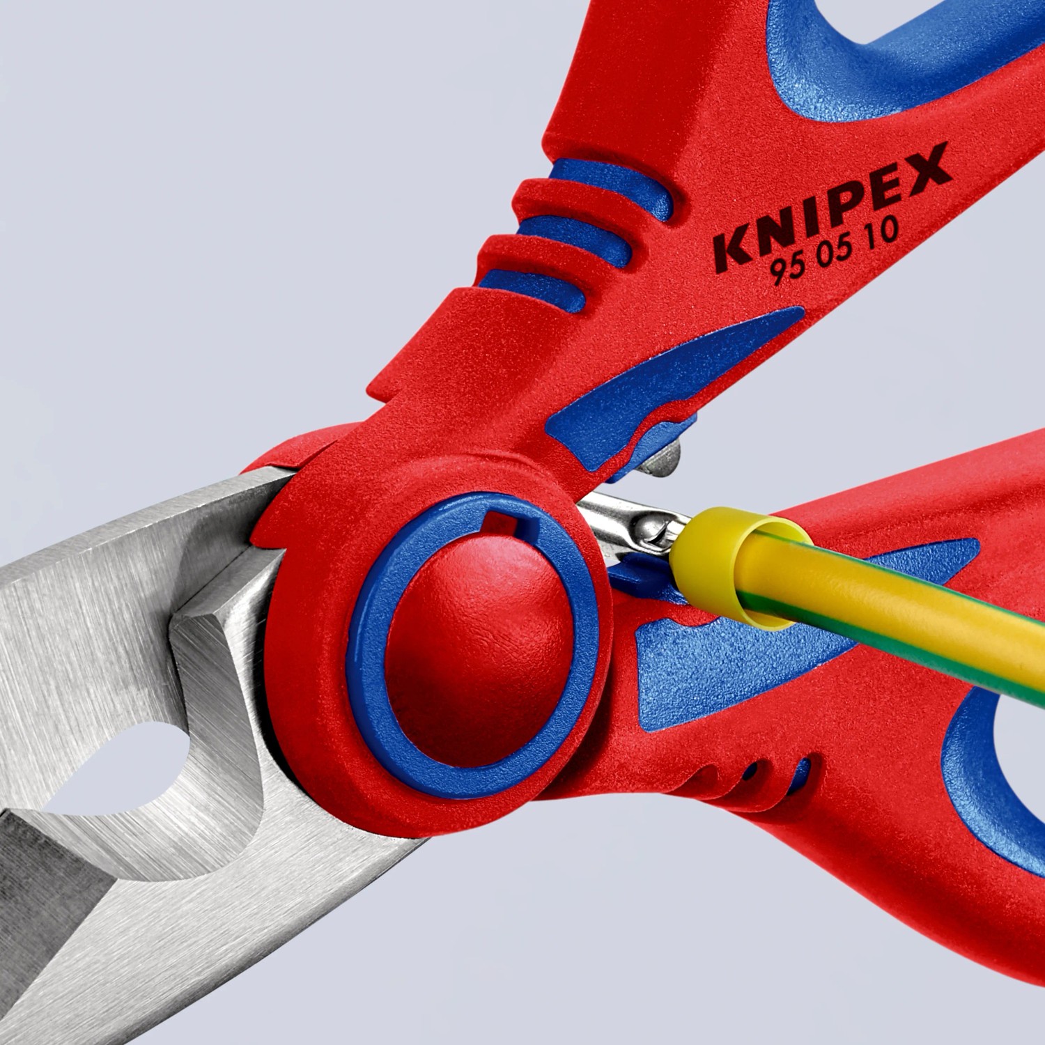 Knipex Elektrikářské nůžky, vícesložkové návleky se skelným vláknem, 160 mm