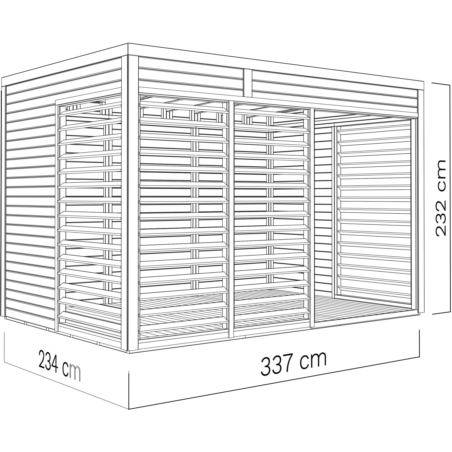 Bertilo Zahradní pavilon Lounge Modern 2, přírodní, 234 x 337 cm koupit ...