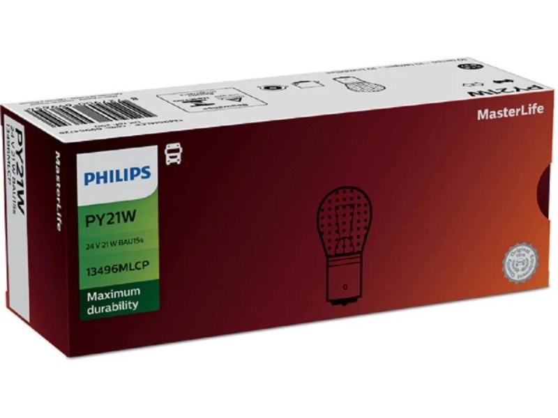 Philips Žárovka do automobilového světlometu MasterLife PY21W, 24V 21W
