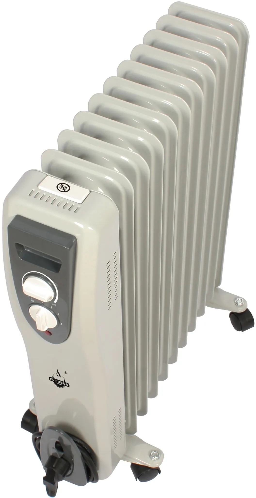 El Fuego Mobilní elektrický olejový radiátor, 11 žeber, bílá 2500 W ...