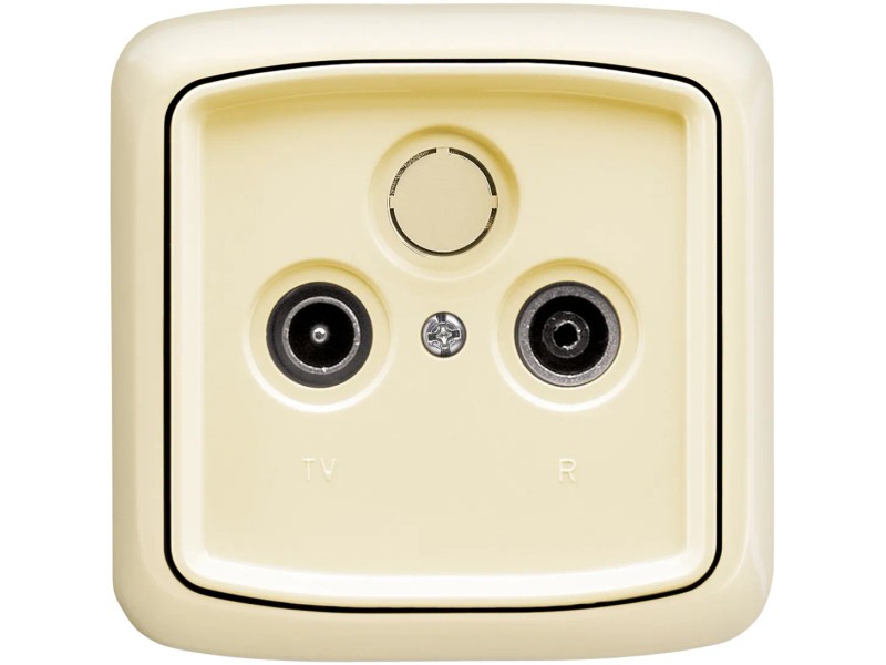 ABB Zásuvka TANGO 5011A-W0302 C - Radio/TV krémová bílá 38 x 150 x 110 ...