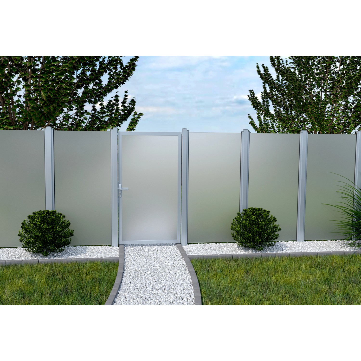 GroJa Ambiente Skleněný plot bez sloupků ml. sklo 90 x 180 x 0,8 cm ...