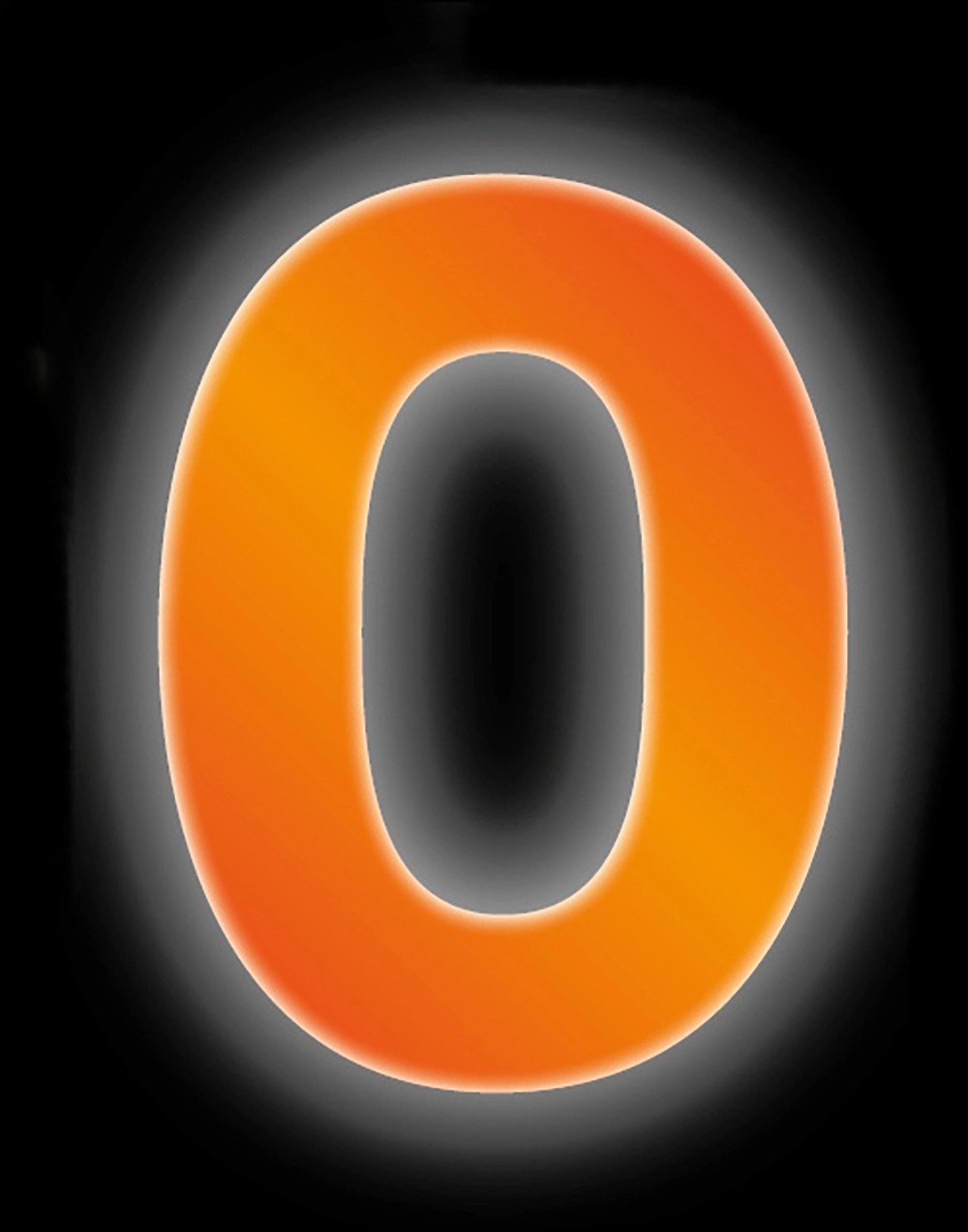 Conacord Reflexní domovní číslo 0, oranžové, 8 cm