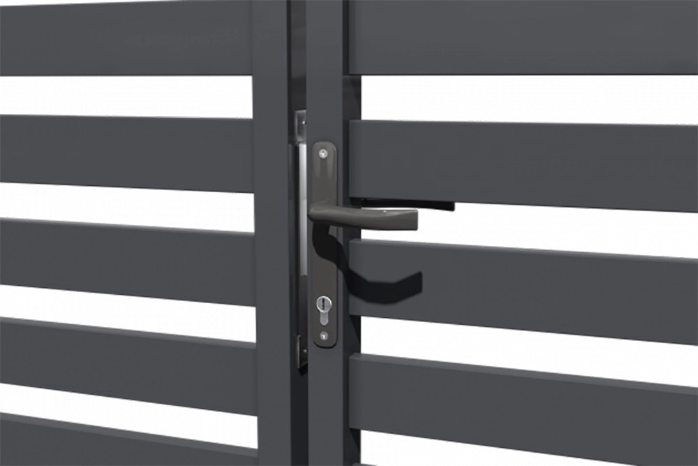 Craftex Dvoukřídlá brána Deluxe RAL 7016 antracitová 170 x 400 cm ...