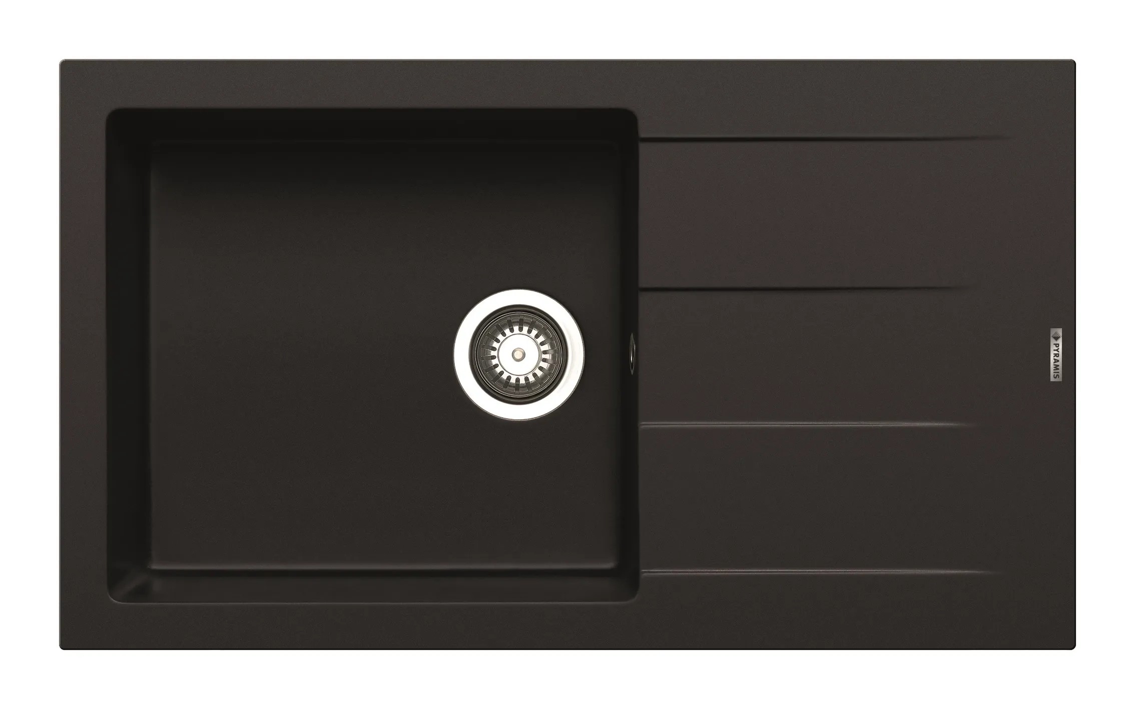 Pyramis Granitový dřez s odkapávačem Athlos 1B 1D Plus, volcano, 86 x ...