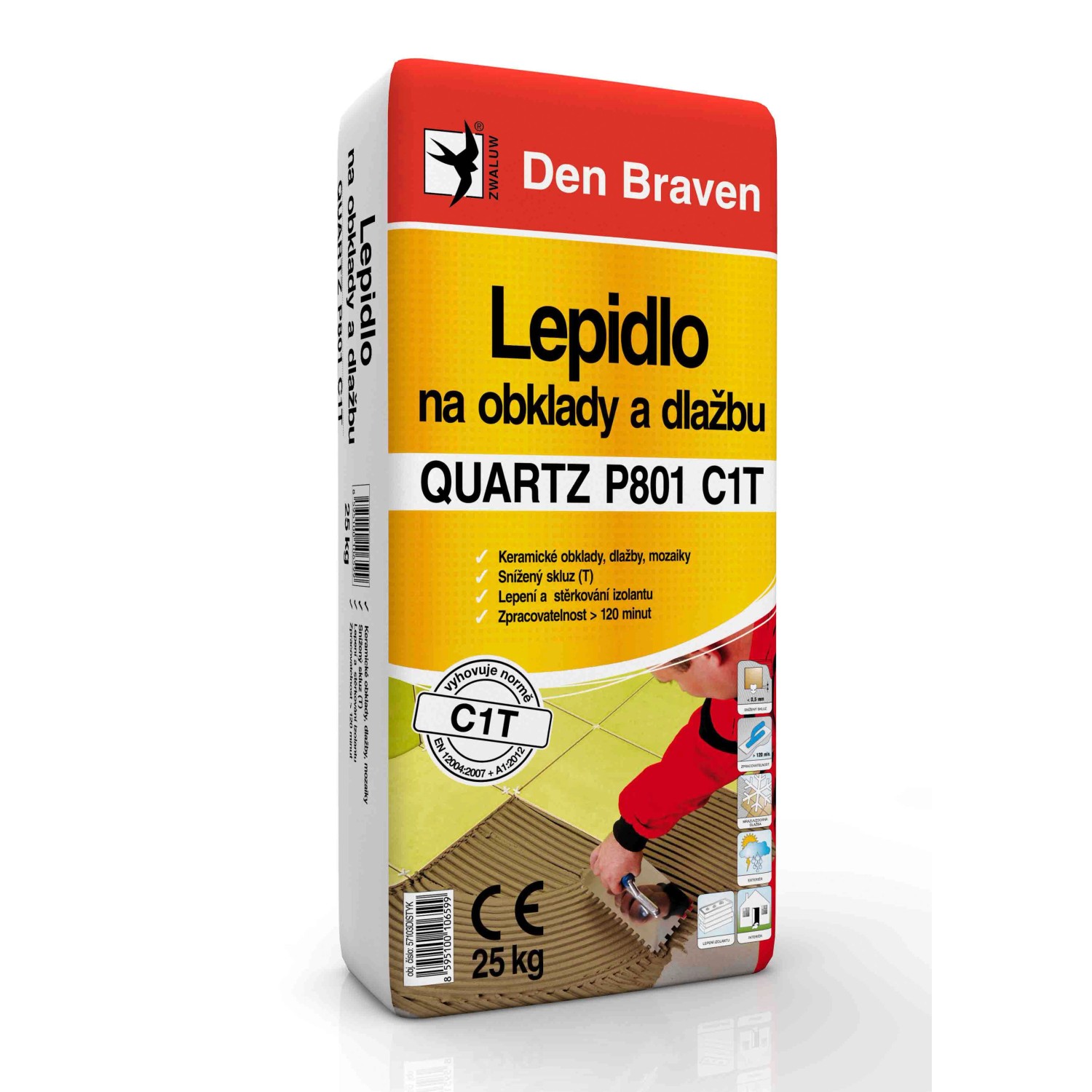 Lepidlo na obklady a dlažbu QUARTZ PROFI P801 šedý 25kg C1T nakoupit u OBI