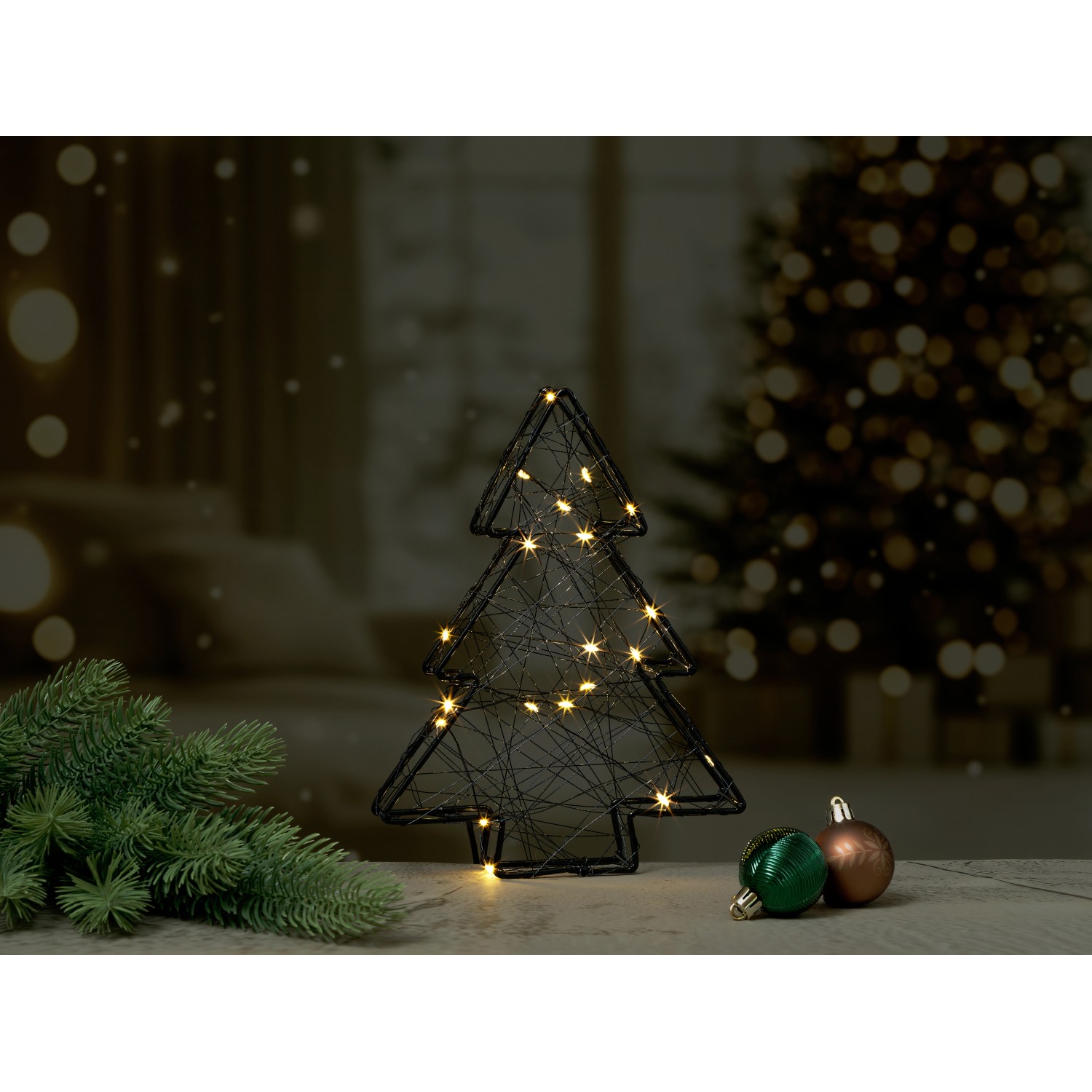 LED vánoční stromek 20x LED teplá bílá, IP20, 23 x 18 x 3,5 cm nakoupit ...