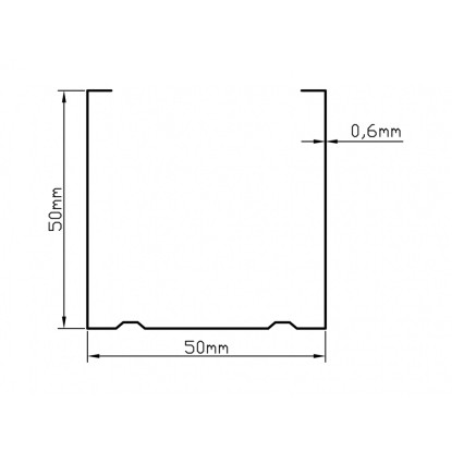 Profil CW 50 ke stavbě sádrokartonových příček 50 x 50 x 3000 mm koupit ...