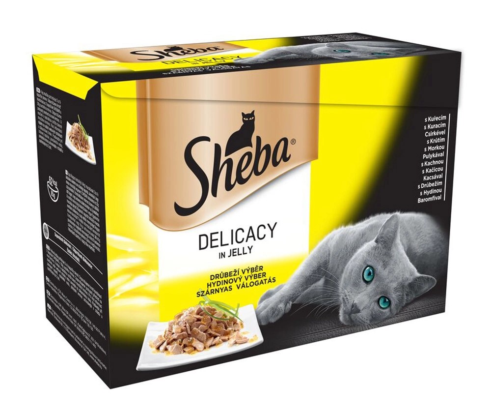 Sheba Kapsičky pro kočky drůbeží výběr v želé 12 x 85 g nakoupit u OBI