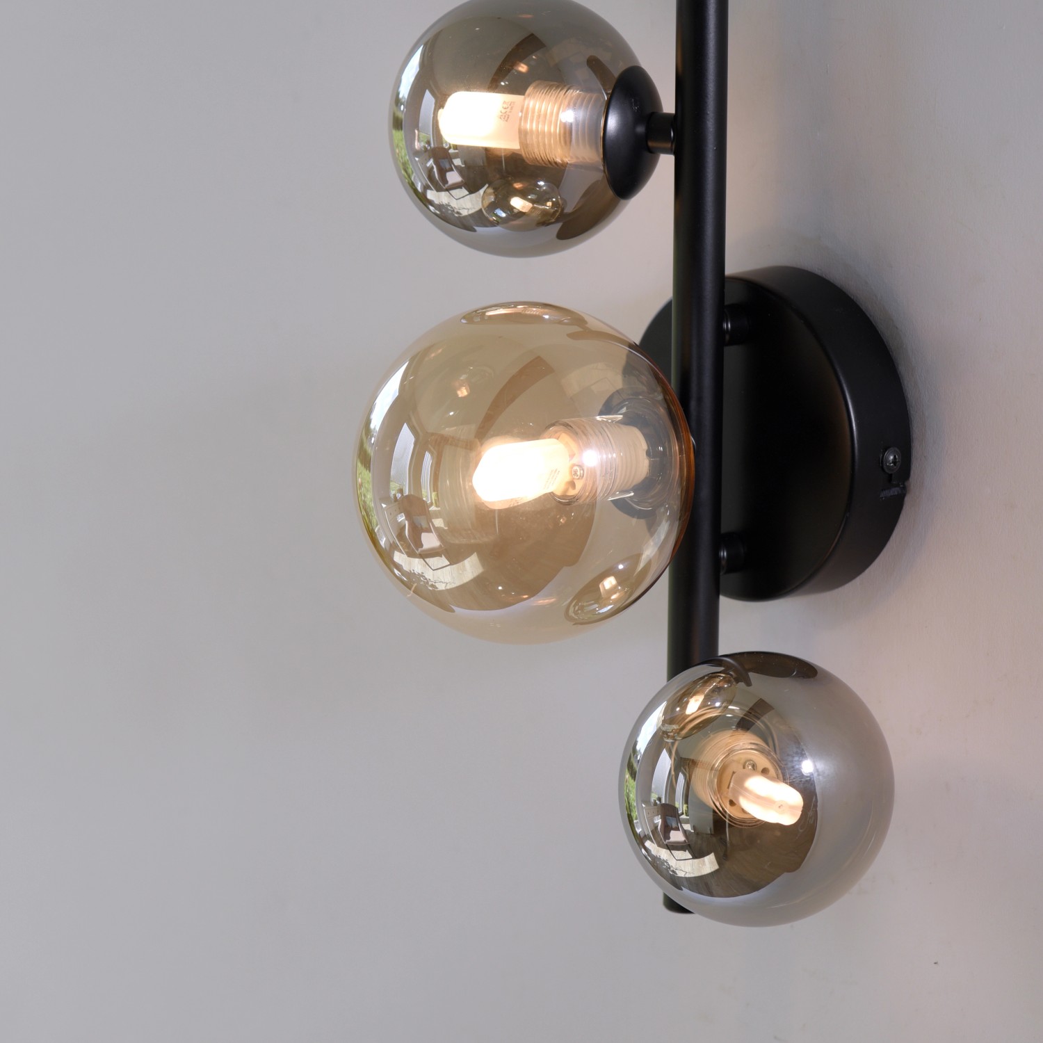 Paul Neuhaus Nástěnné svítidlo Popsicle 3bodové, černá, 28,5 x 20 cm ...