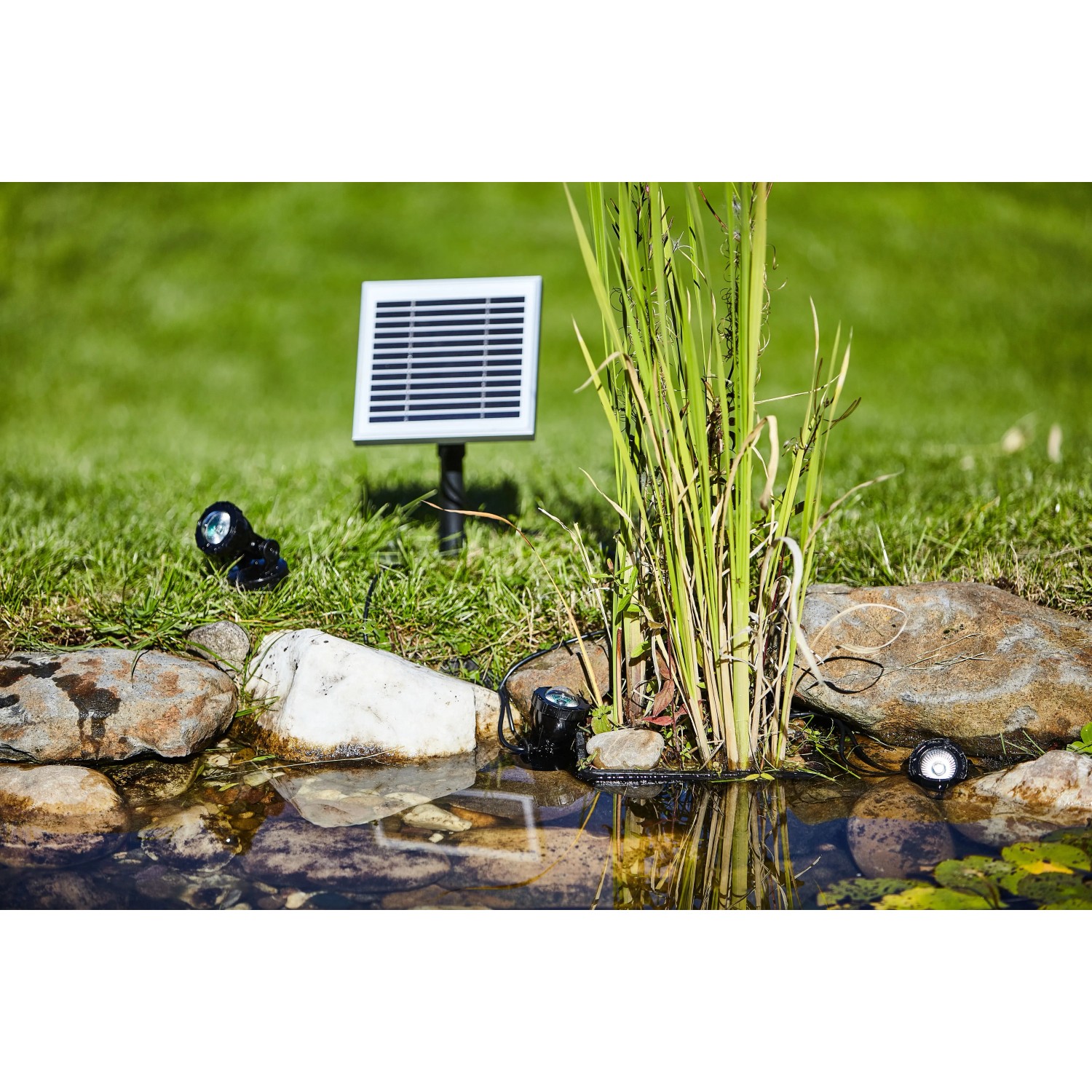 Heissner Solární RGB LED osvětlení jezírka SLU135-00, 3xLED nakoupit u OBI