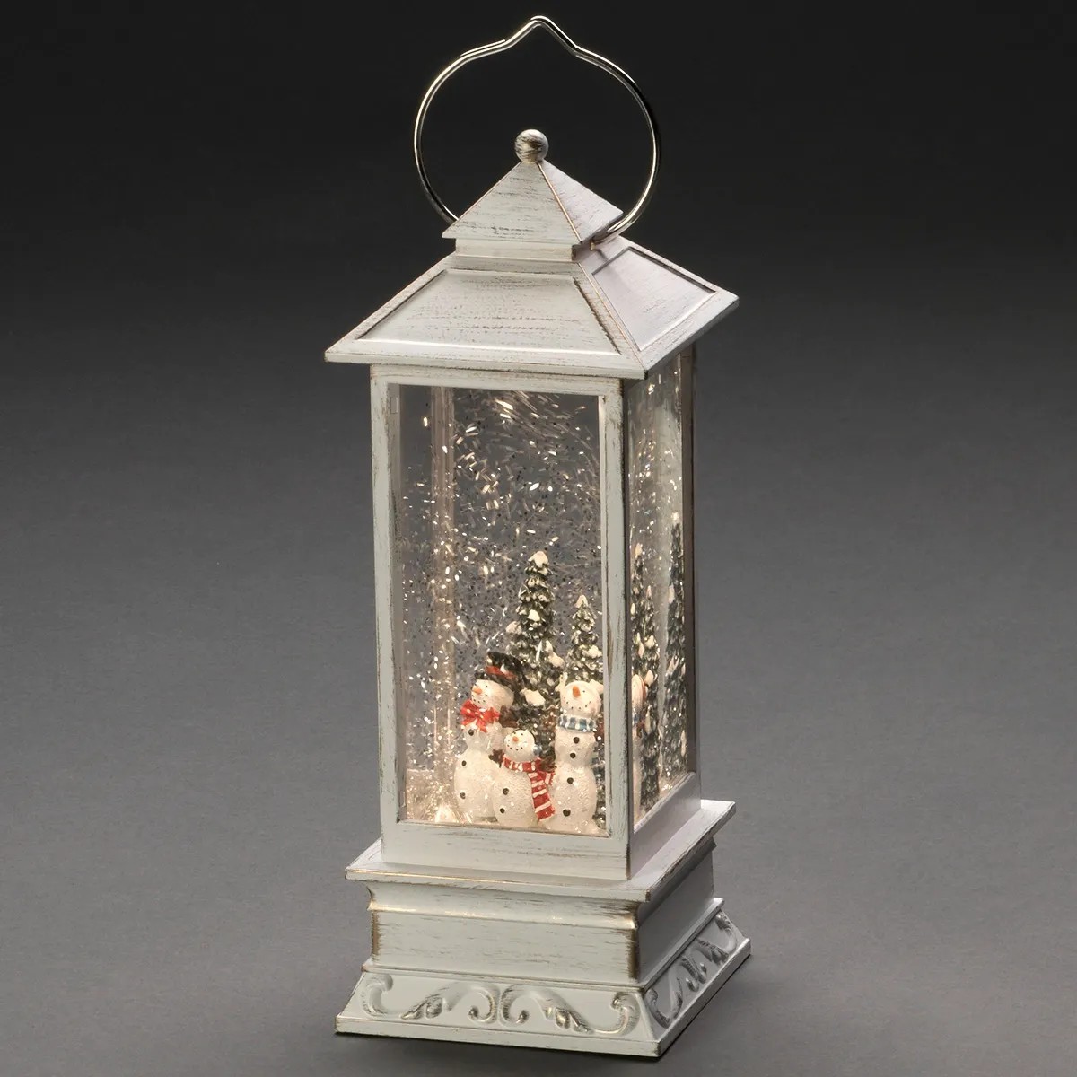 Konstsmide LED vodní lucerna sněhuláci, teplá bílá/bílá, 10,5 x 10,5 x ...