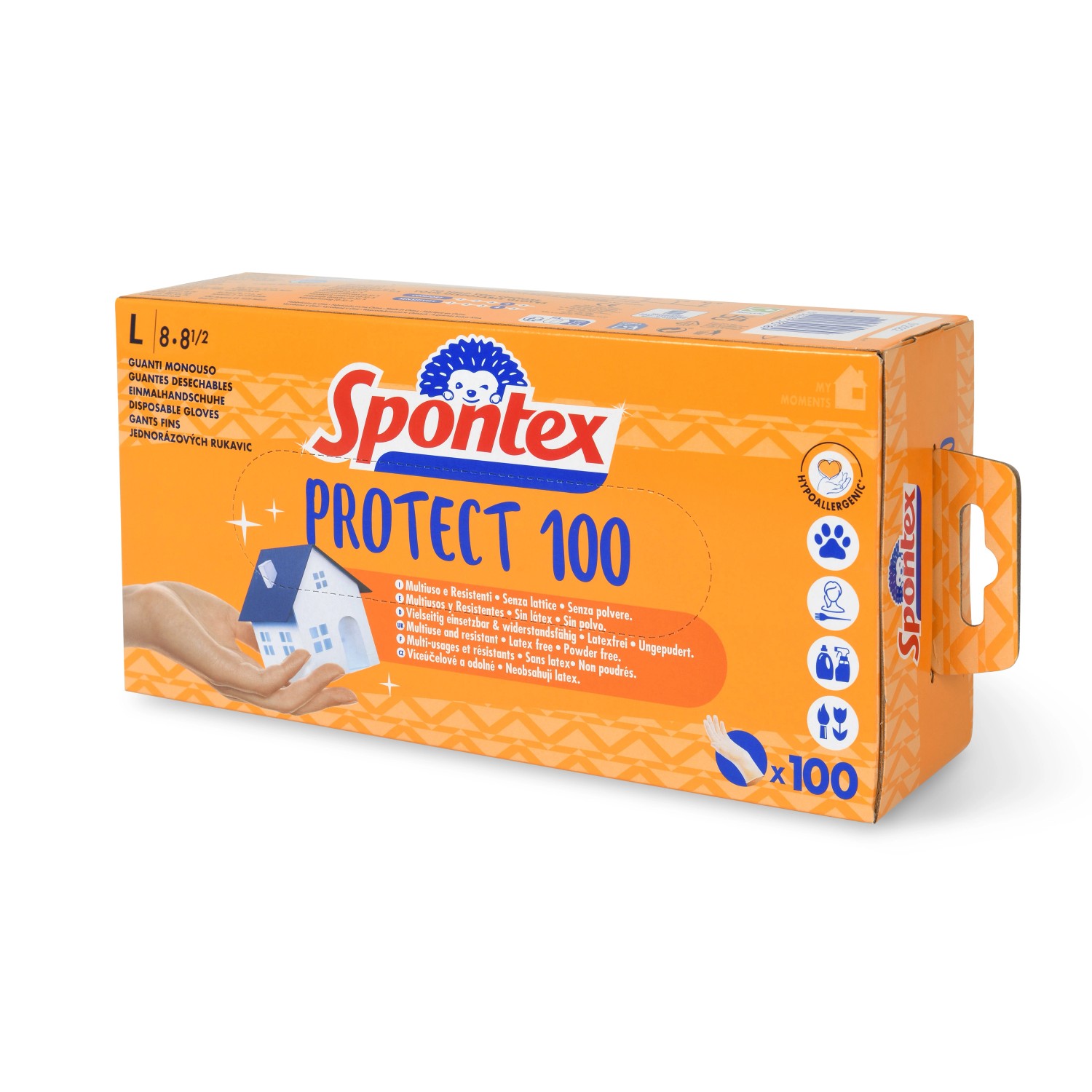 Spontex Rukavice jednorázové Protect 100 L koupit v OBI